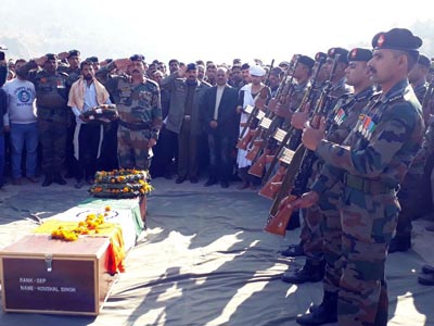 Martyr Koushal Singh cremated with full military honour - Daily Excelsior