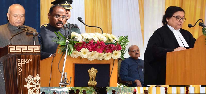 High Court Chief Justice Gita Mittal administering oath of office and ...