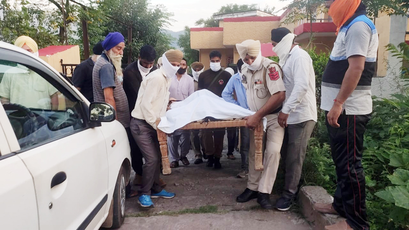Dead body of murdered man being taken to village from Poonch Hospital ...