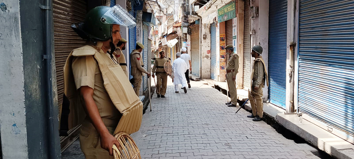 A view of bandh in Poonch town on Saturday. - Daily Excelsior