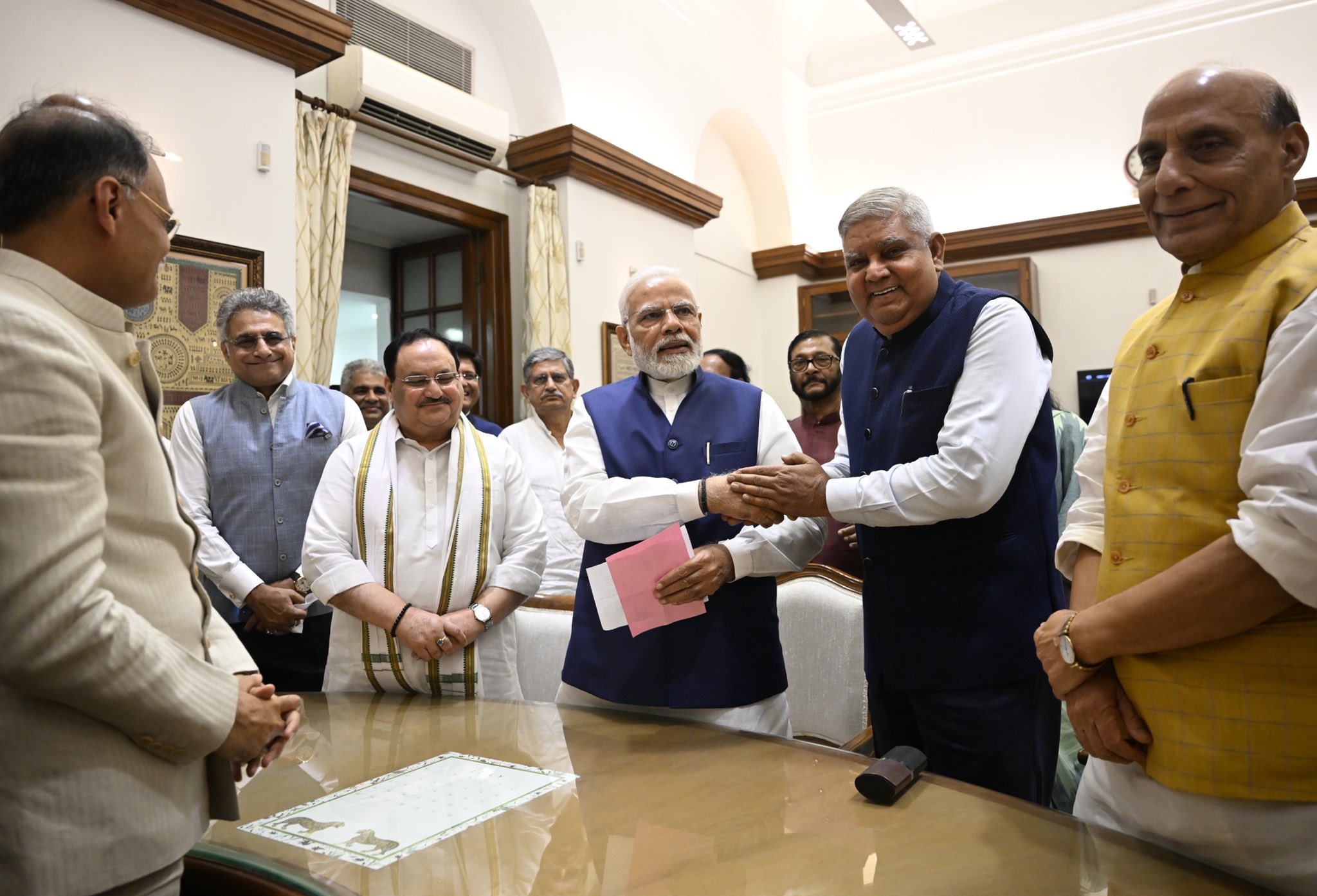 Vice Presidential polls: NDA candidate Jagdeep Dhankhar files ...