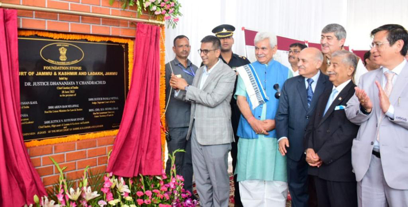 CJI laying foundation stone of new complex of J&K and Ladakh High Court ...