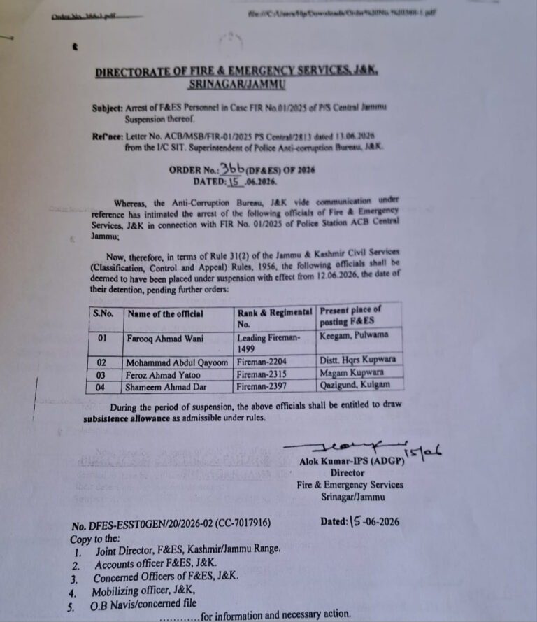 4 Fire And Emergency Services Officials Suspended After ACB Arrest ...